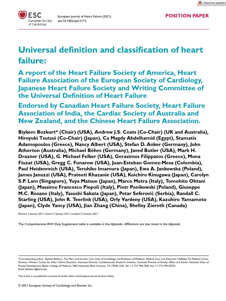 Universal Definition and Classification of Heart Failure - SEC Enero ...