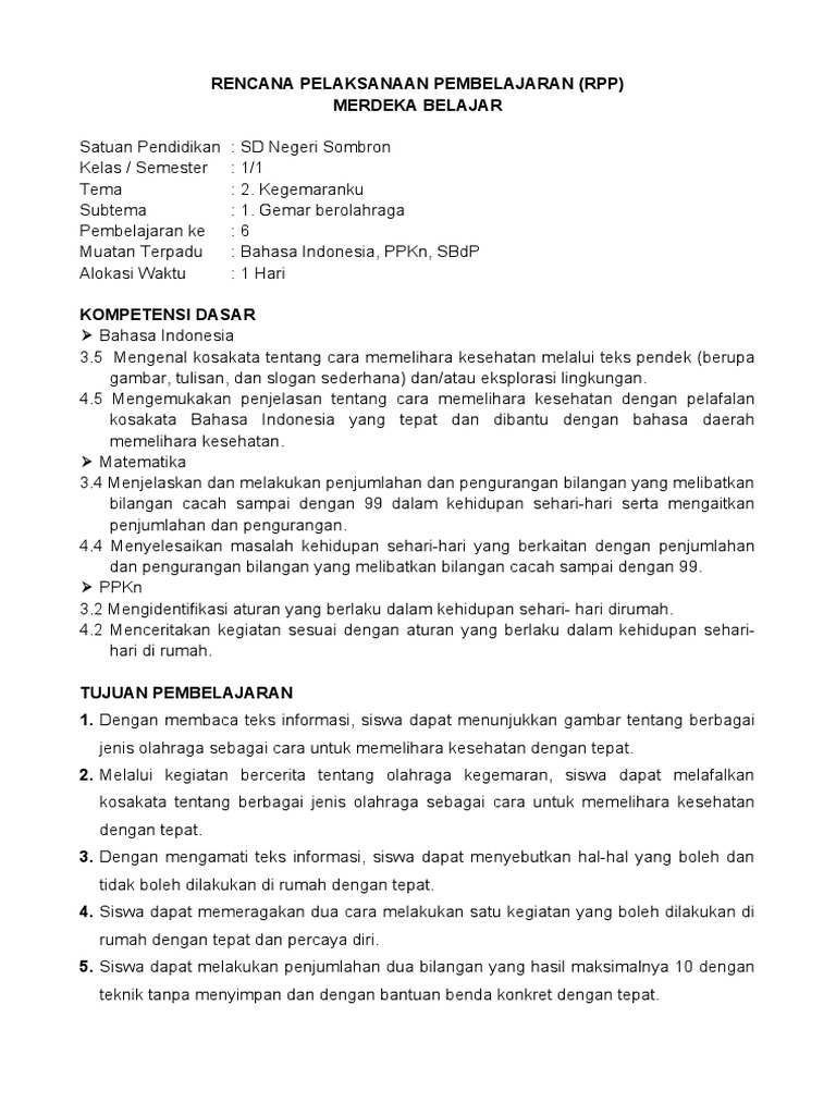 RPP Merdeka Belajar | PDF