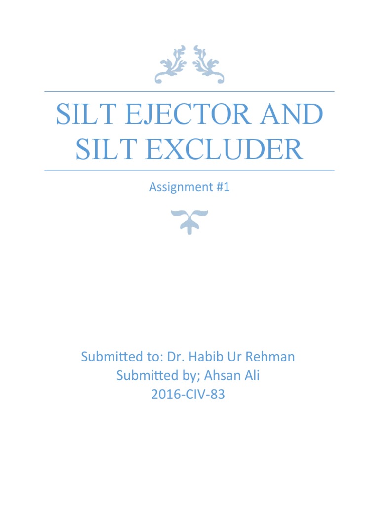 SIlt Ejector and Silt Excluder | PDF