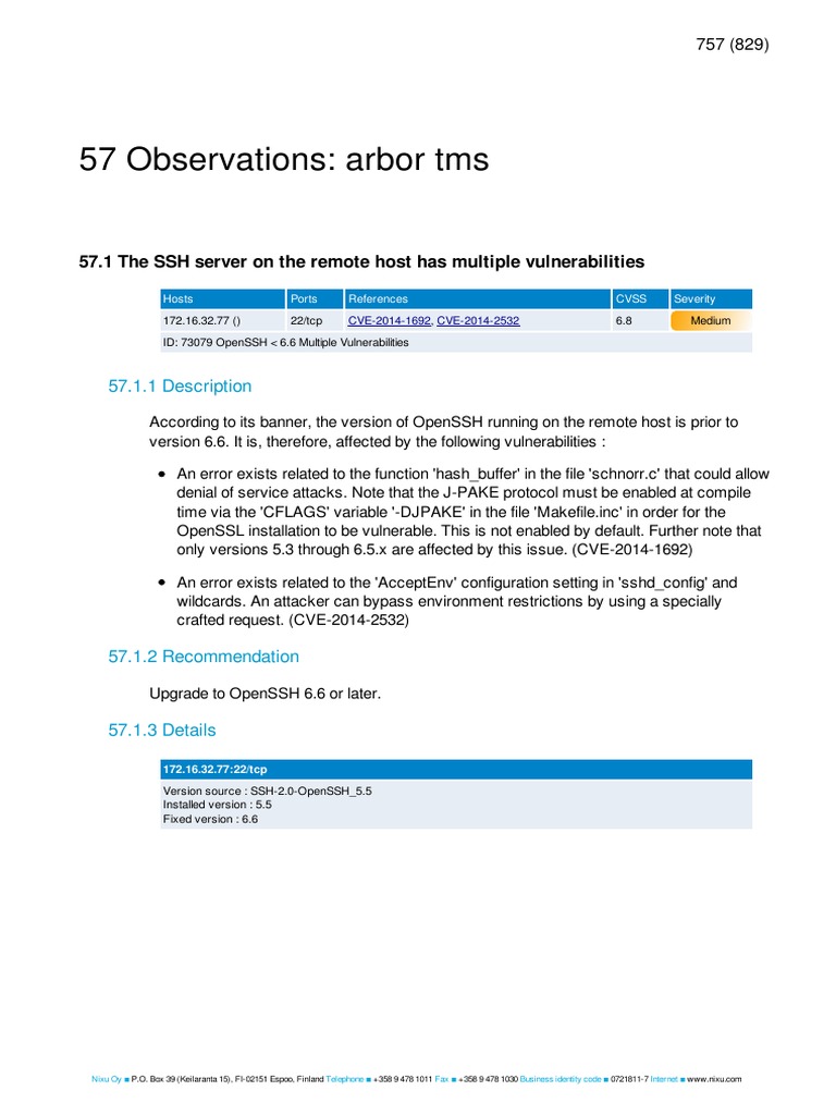 57 Observations Arbor Tms | PDF | Public Key Certificate | Transport ...