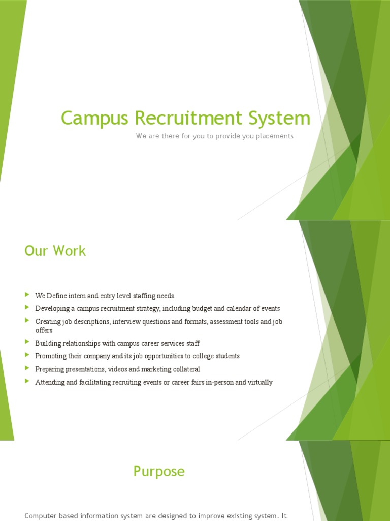 Efficient Campus Recruitment System | PDF