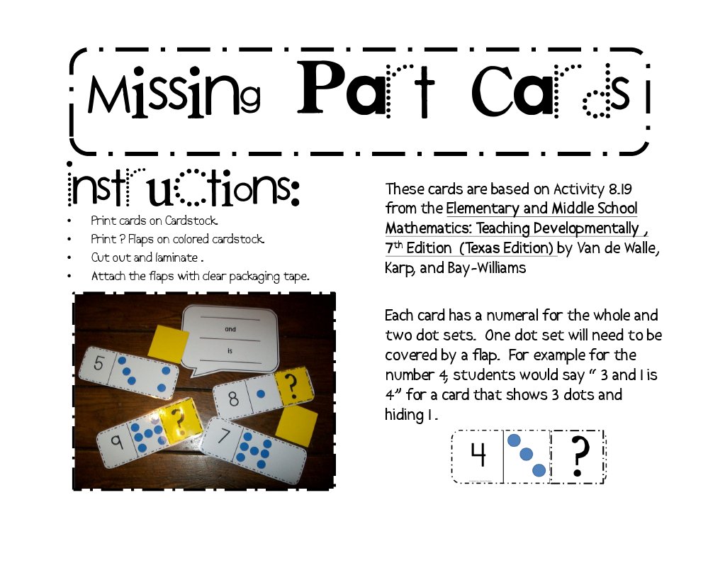 Missing Part Cards PDF | PDF
