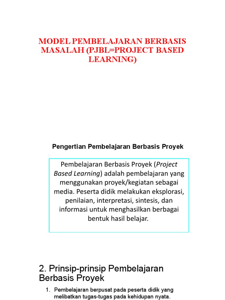 Model PJBL | PDF | Karier & Perkembangan