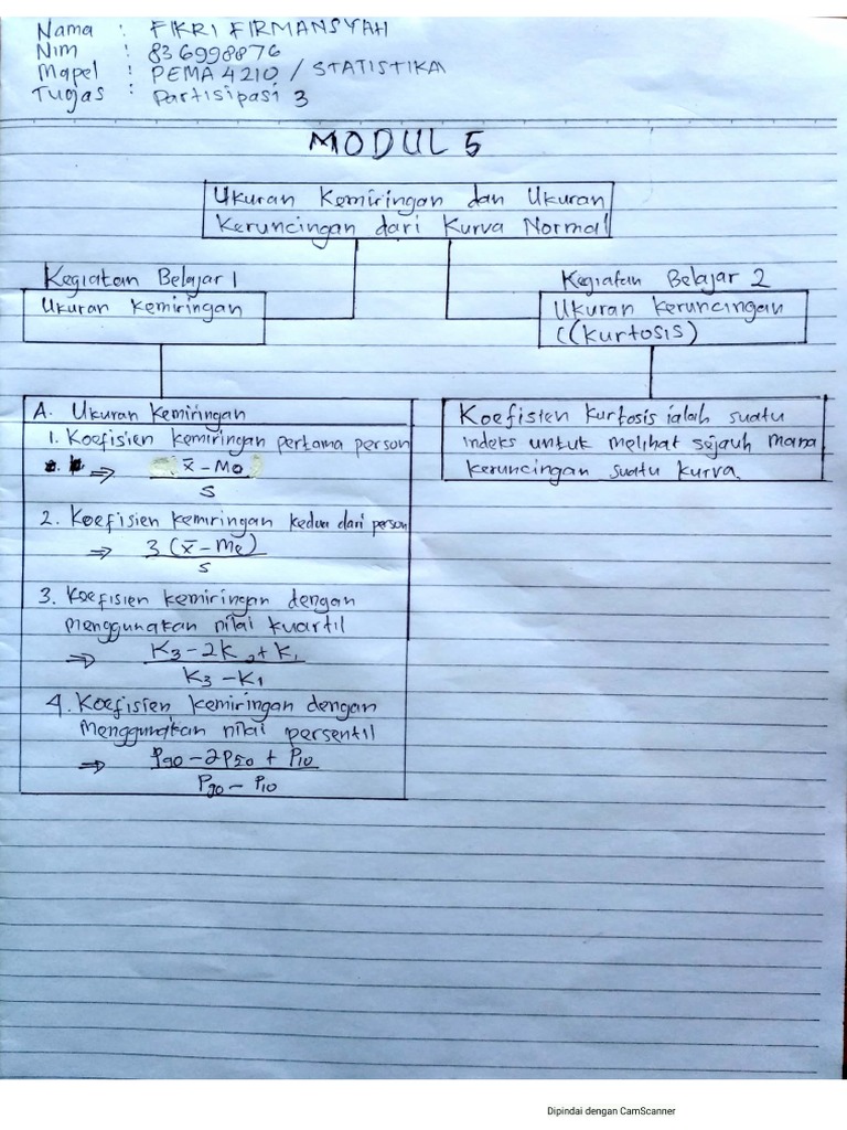 Peta Konsep Modul 5 PEMA4210 | PDF