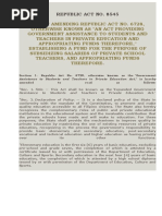 Republic Act No. 6728 Amended by RA 8545 | PDF | Private School ...