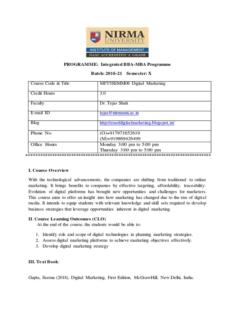 Digital Marketing - Course Outline-Merged | PDF | Search Engine ...
