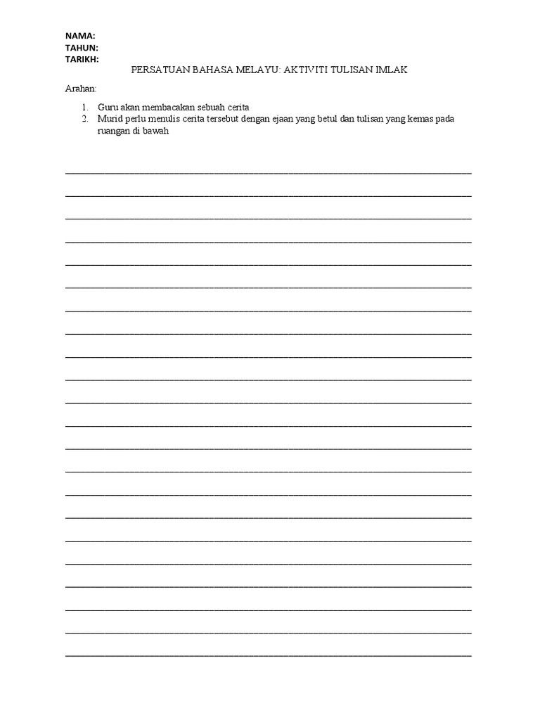 Tulisan Imlak (19.4.2021) | PDF