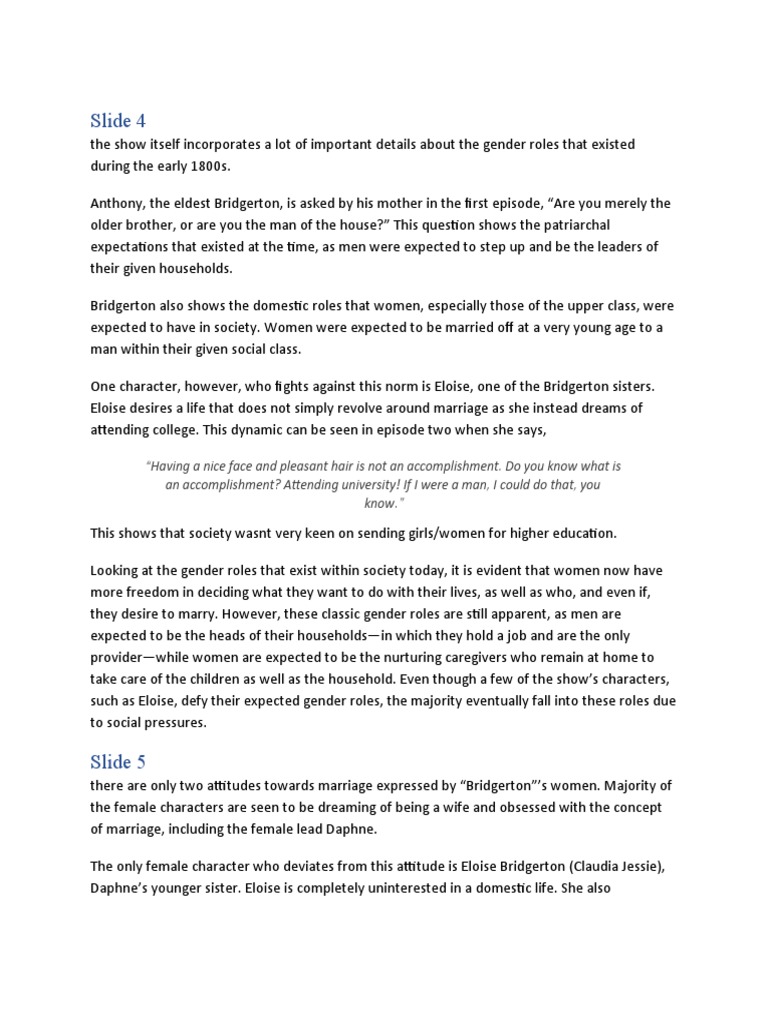 Script For Presentation | Download Free PDF | Gender Role | Feminism