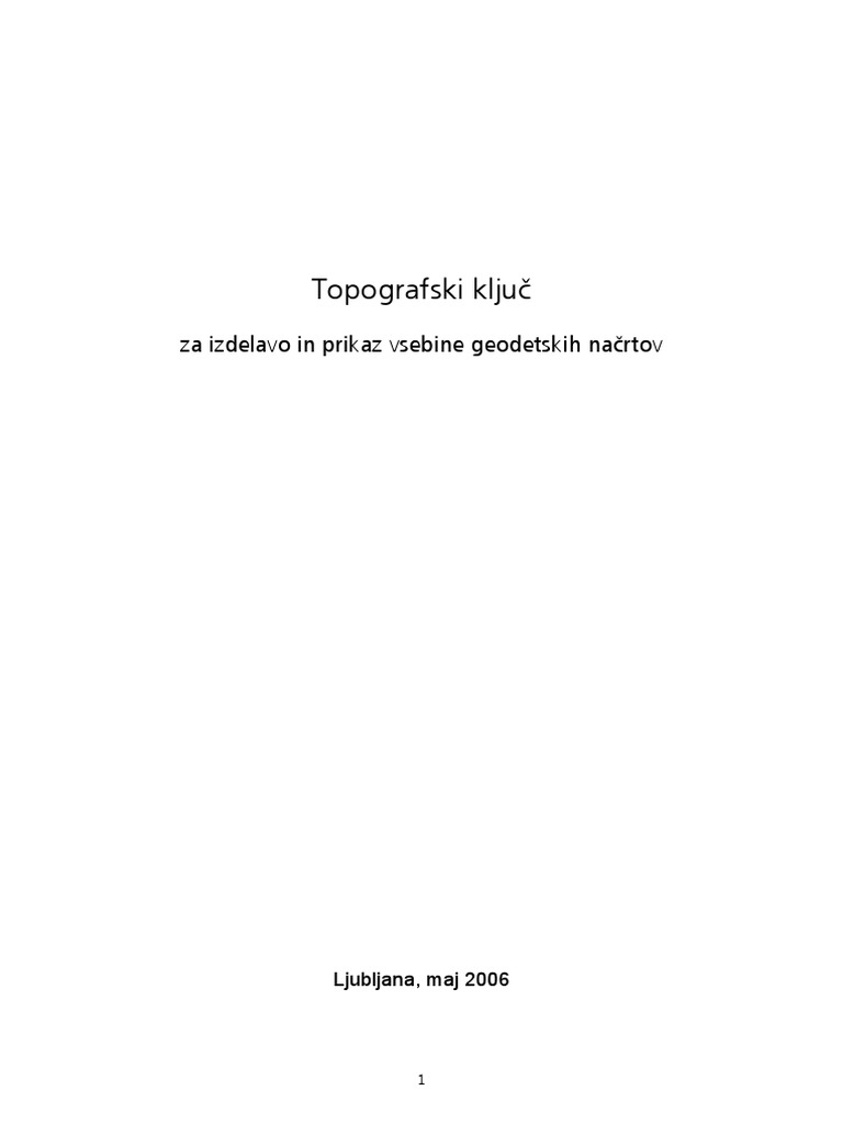 Topografski Kljuc Maj 2006 | PDF