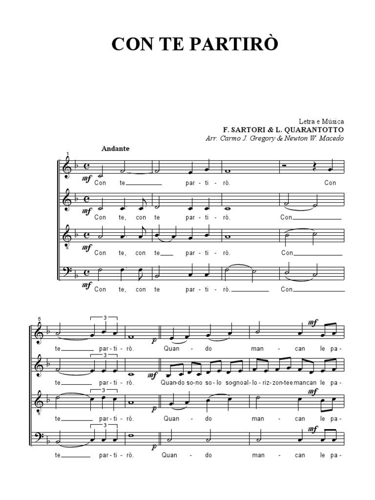 Con Te Partiro. | PDF