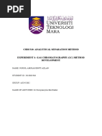 Lab Report GC | PDF | Gas Chromatography | Chromatography