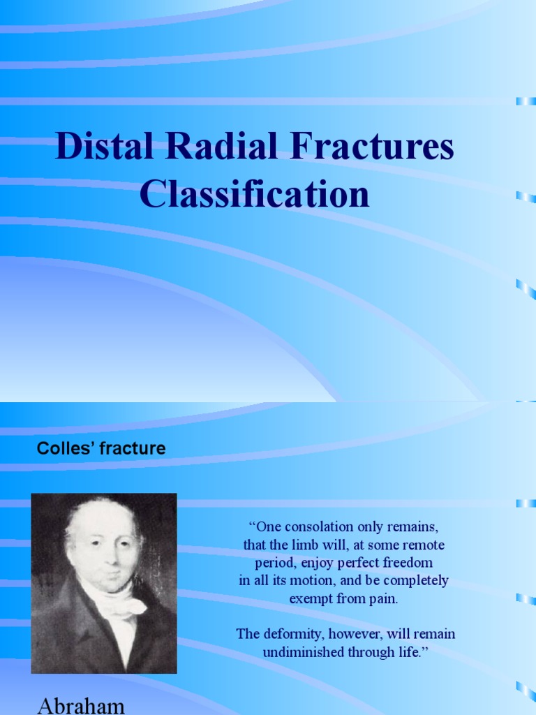 Distal Radial Fracture Classifications | PDF | Limbs (Anatomy ...