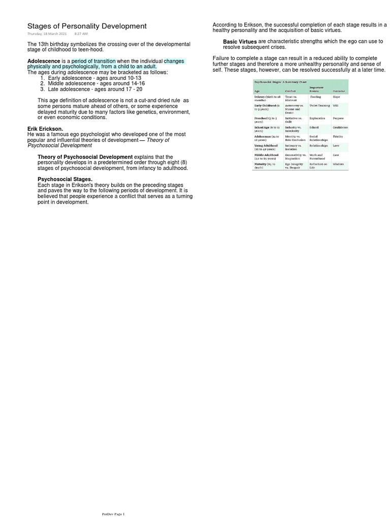 Personal Development - Grade 11 Prefinals | PDF | Adolescence | Friendship