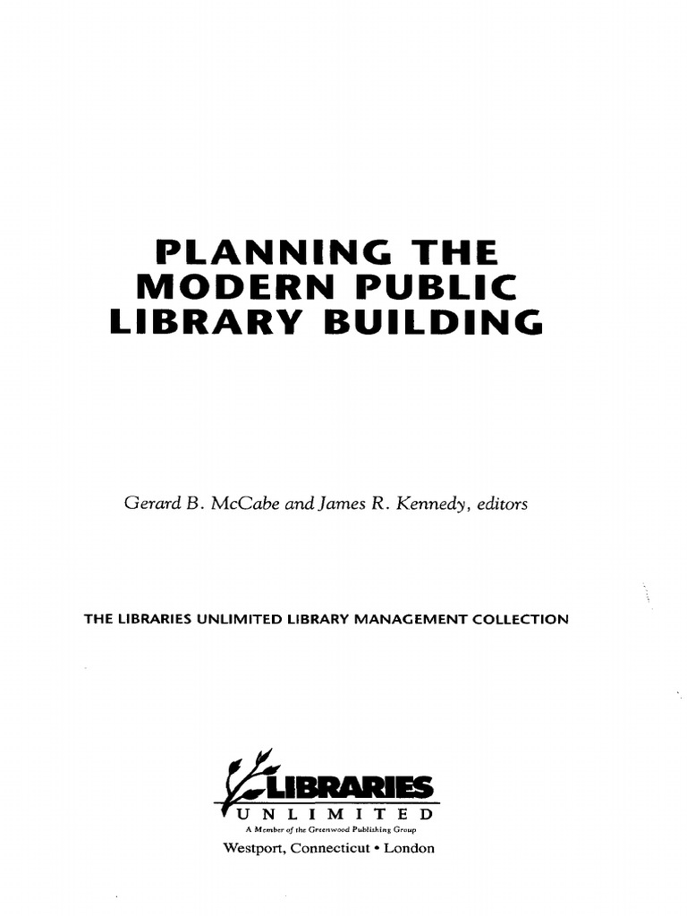 Planning The Modern Public Library Building - Gerard B. McCabe | PDF ...