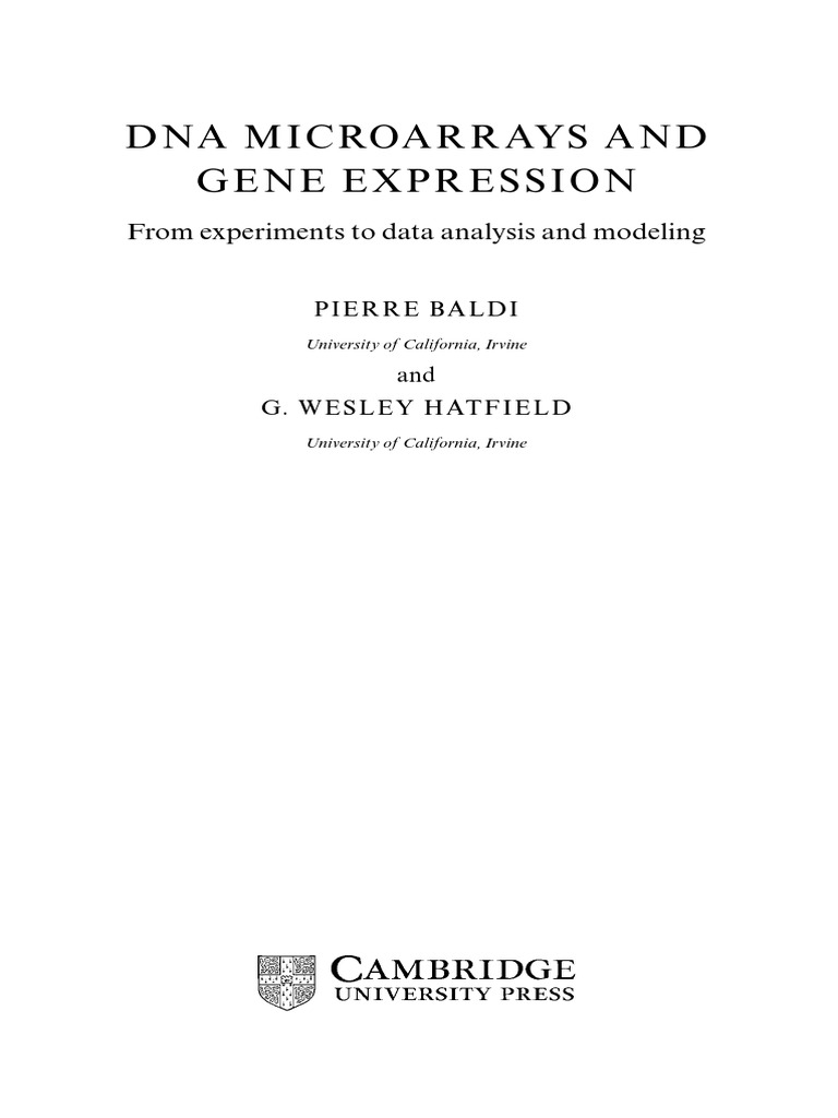 DNA Microarrays and Gene Expression (BookFi) | PDF | Dna Microarray | Complementary Dna