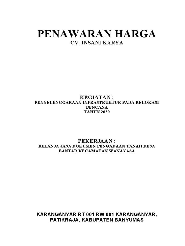 Cover Dokumen Penawaran Pdf 