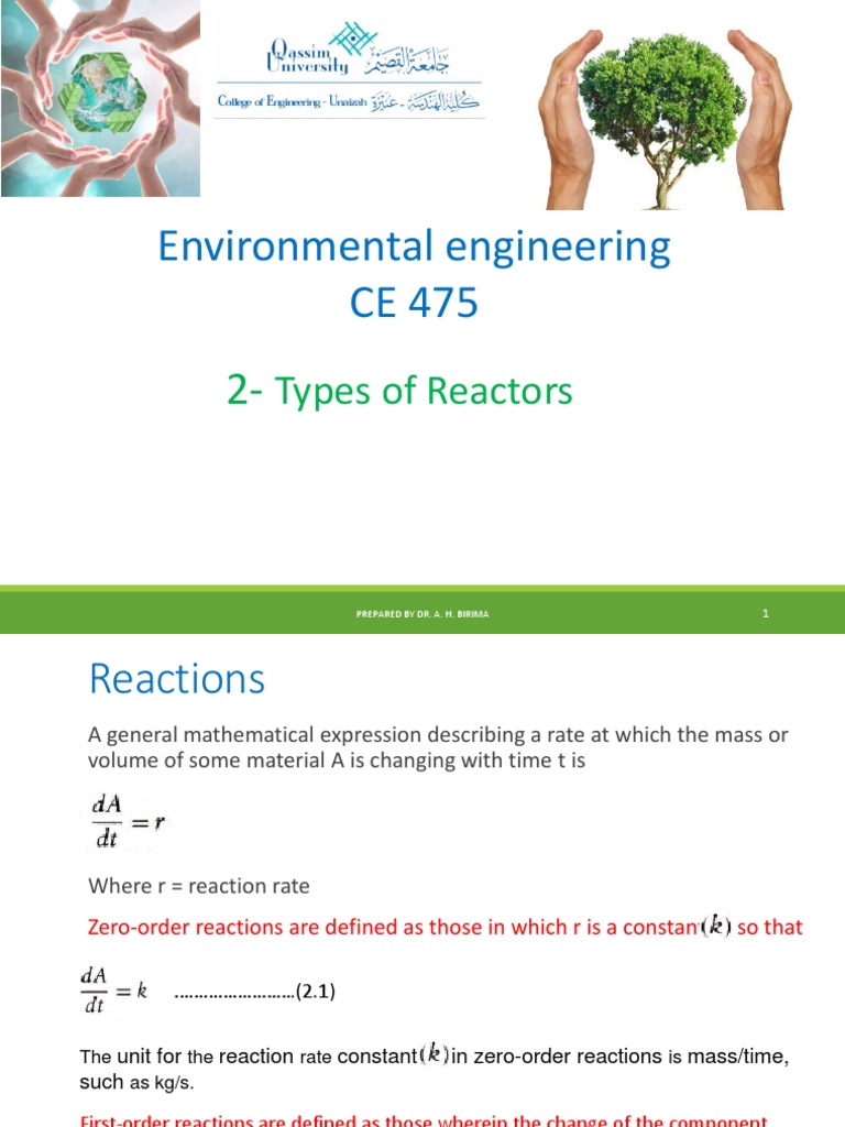 Chap. 2 - Types of Reactors | PDF | Chemical Reactor | Chemical Reactions