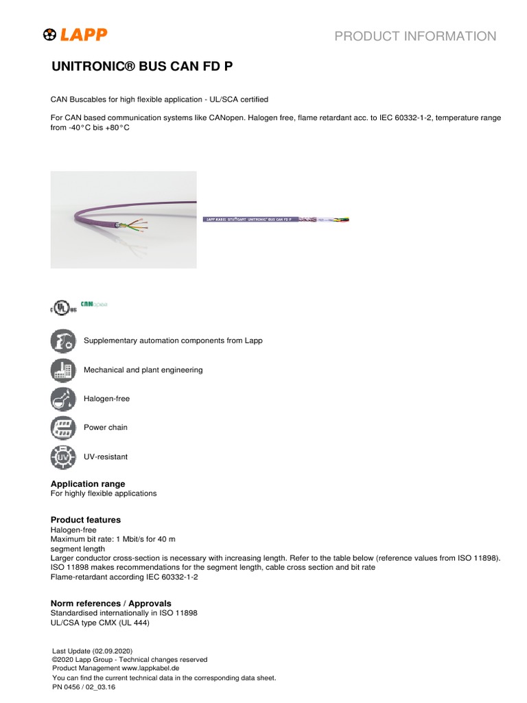 Unitronic® Bus Can FD P: Product Information | PDF | Electrical ...