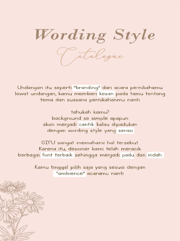 Katalog Wording Style | PDF