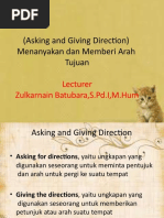 Kosakata Giving Directions Dalam Bahasa Inggris | PDF