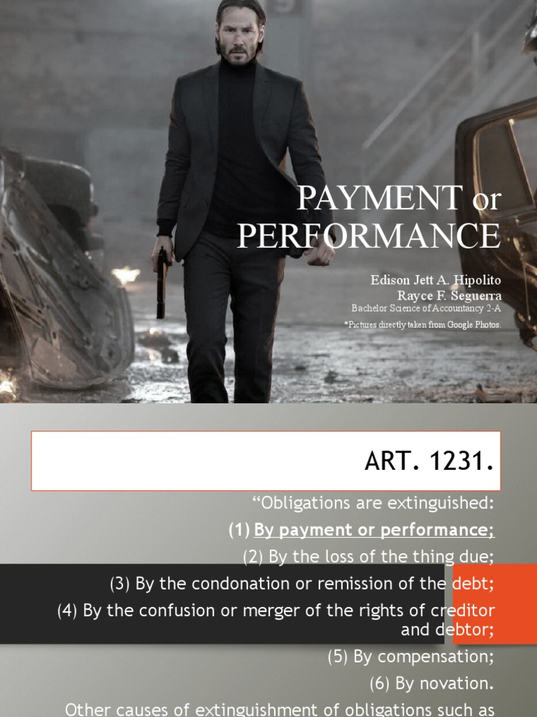Payment and Performance in Obligations | PDF | Legal Tender | Payments