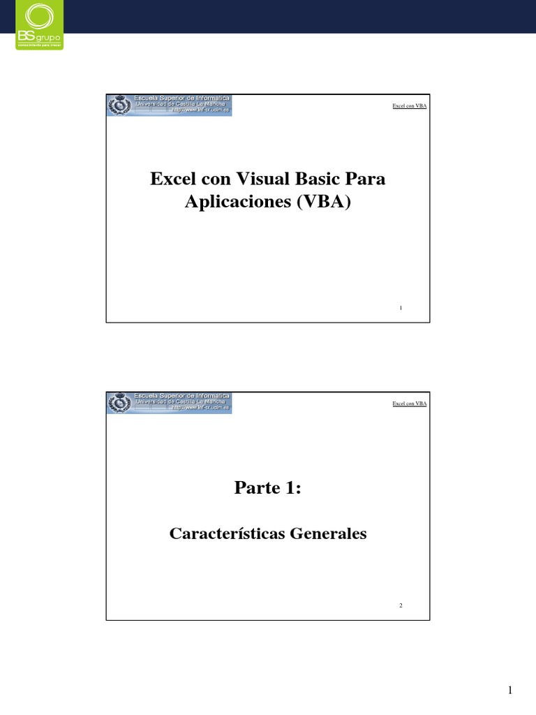Manual de VBA para Excel | PDF | Macro (informática) | Microsoft Excel