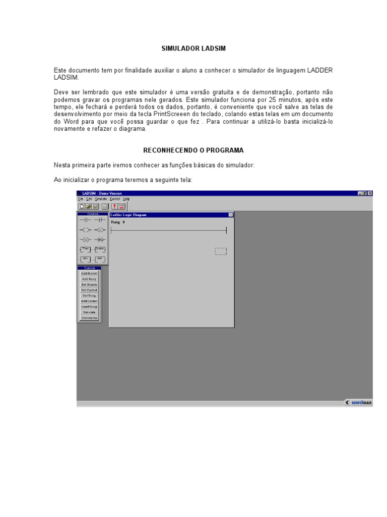 LADSIM - Tutorial | PDF | Controlador lógico programável | Janela ...