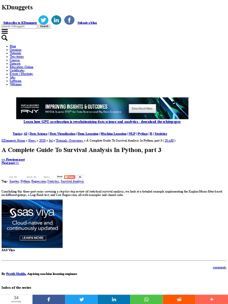 A Complete Guide To Survival Analysis in Python, Part 3 - KDnuggets ...
