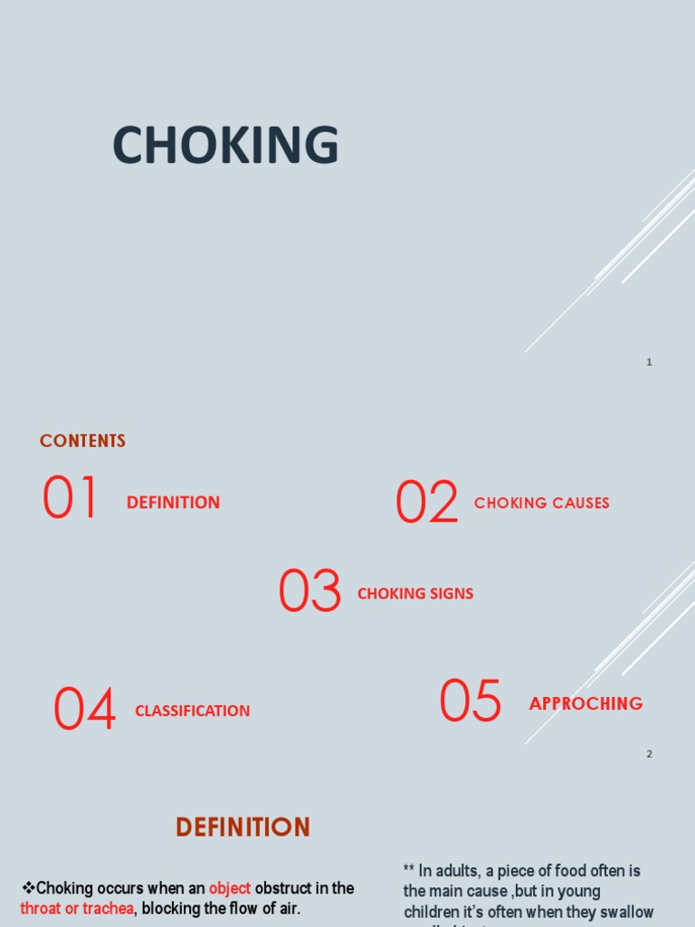 Choking | PDF | Medical Emergencies | Medical Specialties