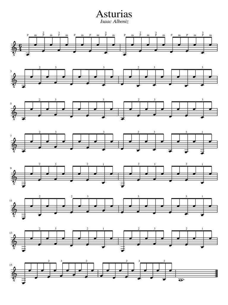 ALBENIZ - Asturias (Easy) | PDF