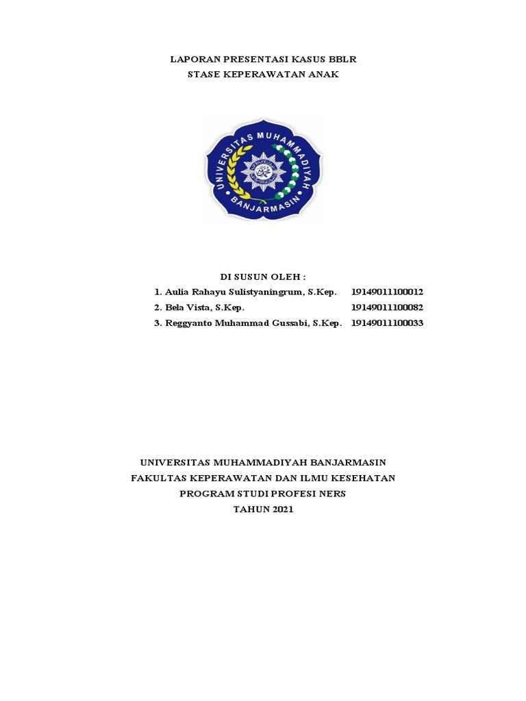 Laporan Presus BBLR | PDF | Pengembangan Diri