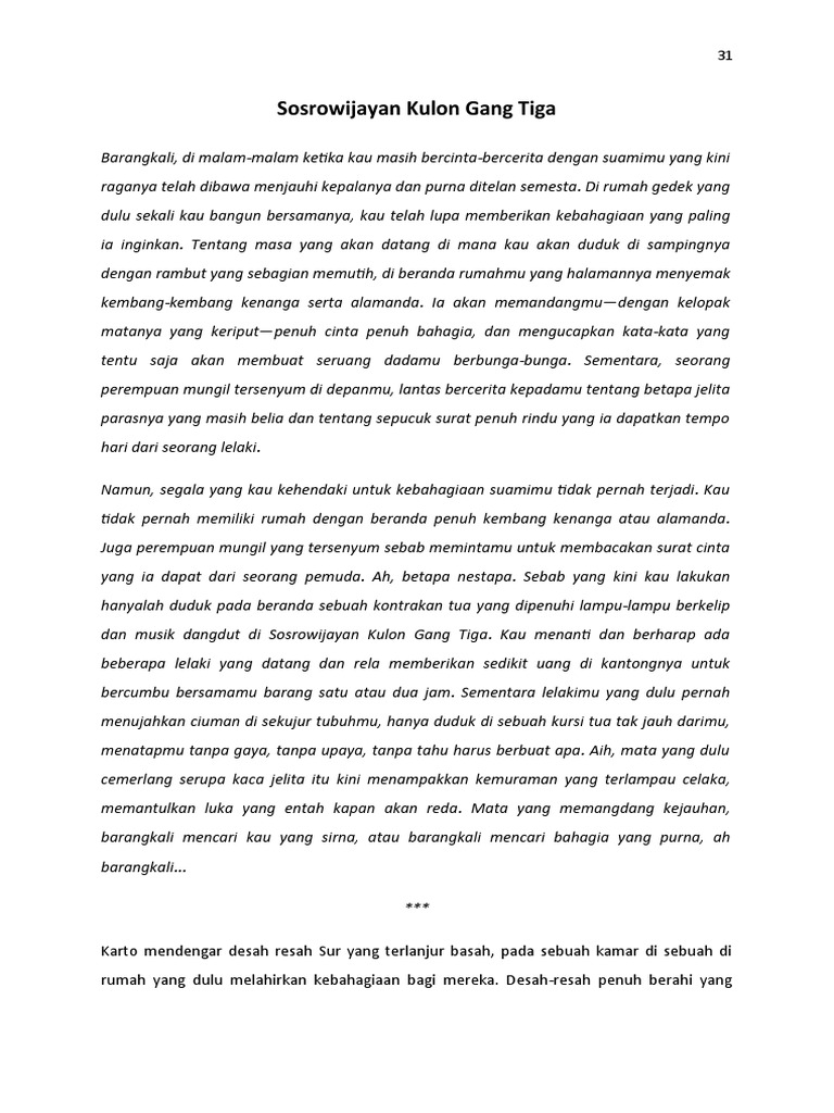 Sosrowijayan Kulon Gang Tiga | PDF