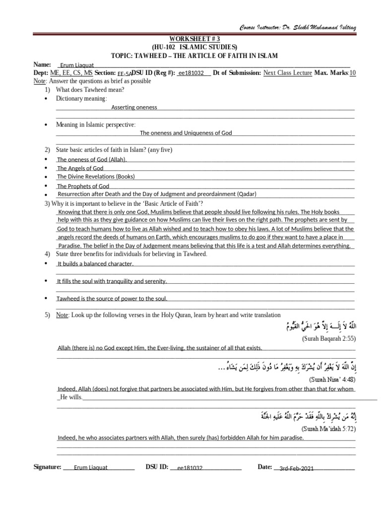 Understanding Tawheed in Islam | PDF | Tawhid | Allah