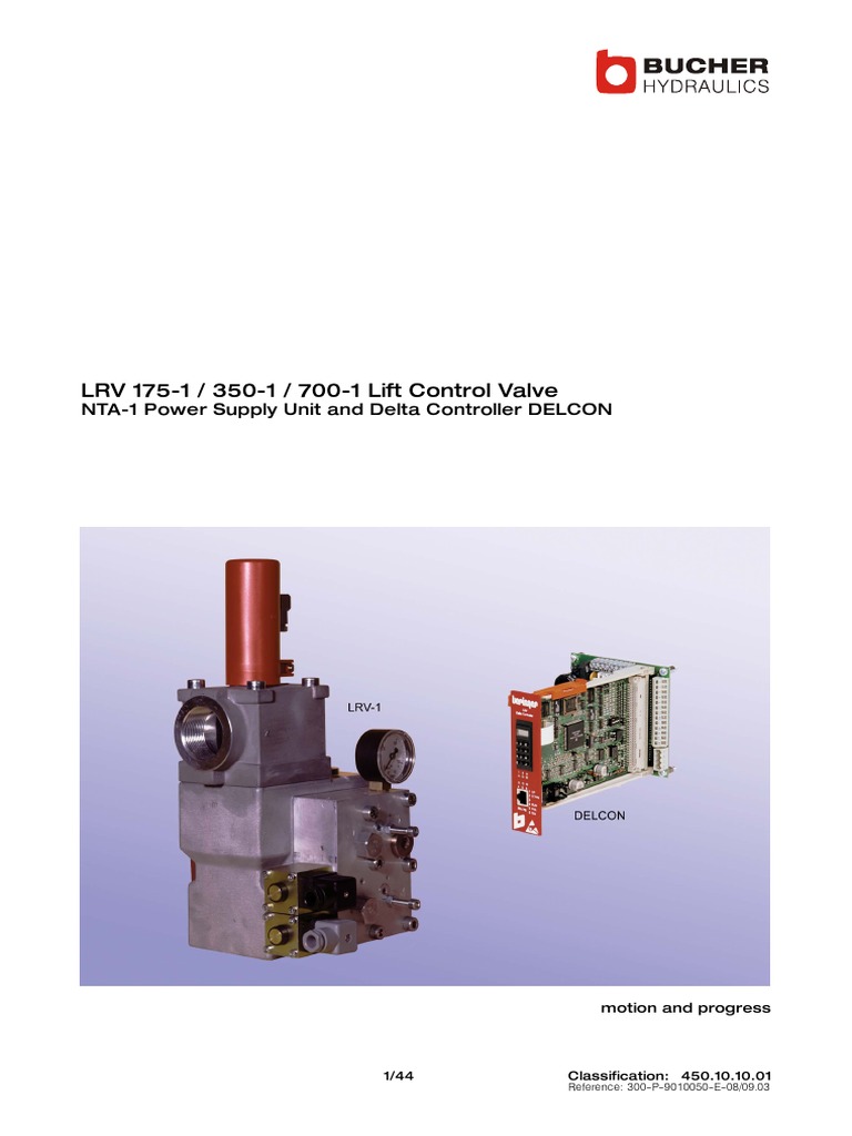 LRV 175-1 / 350-1 / 700-1 Lift Control Valve: NTA-1 Power Supply Unit ...