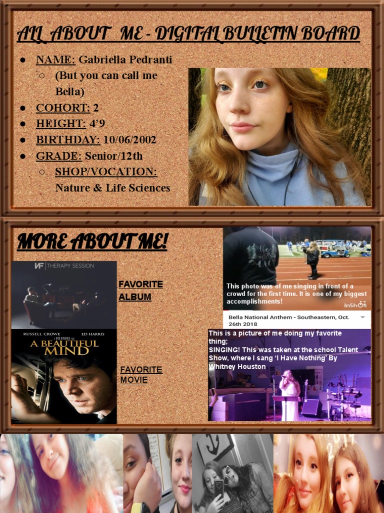 All About Me - Digital Bulletin Board | PDF | Art | Wellness