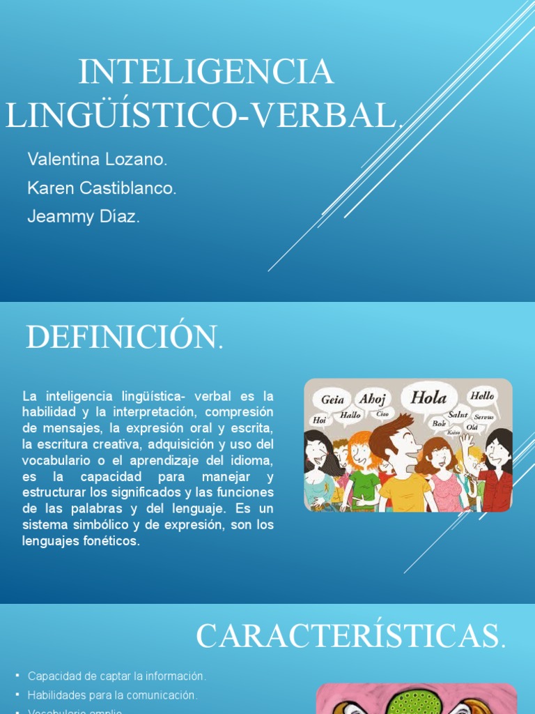 Inteligencia Lingüístico-Verbal: Definición y Ejemplos | PDF