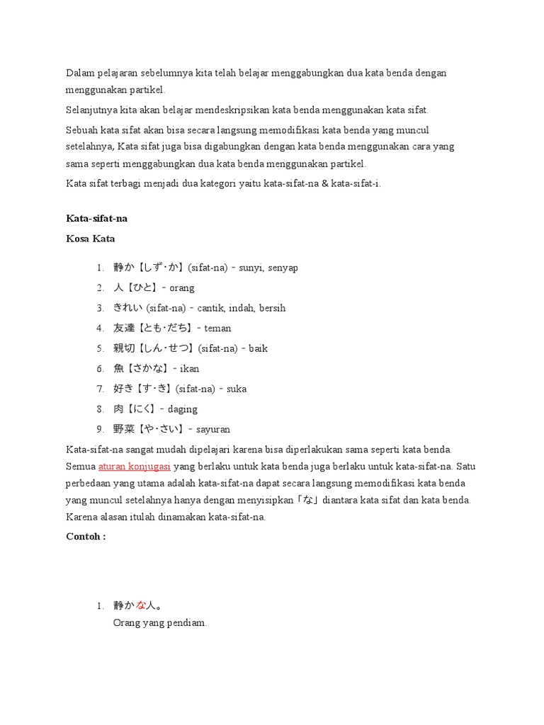 BASIC #12 Kata Sifat | PDF