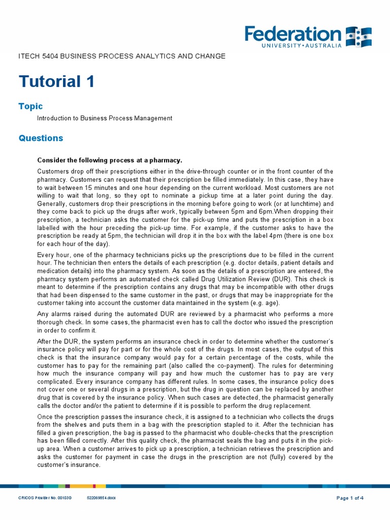 Itech 5404 01 Tutorial | PDF | Prescription Drugs | Pharmacy
