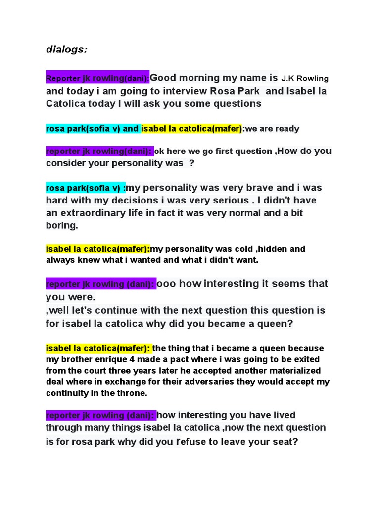 Dialogs:: How Do You Consider Your Personality Was ? | PDF