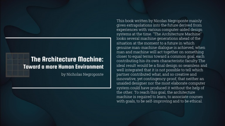 The Architecture Machine Explained | PDF | Computers