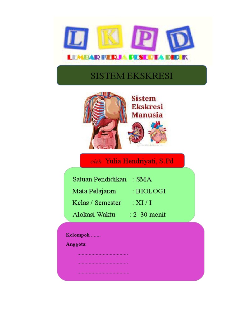 LKPD Sistem Ekskresi - 1 | PDF | Karier & Perkembangan