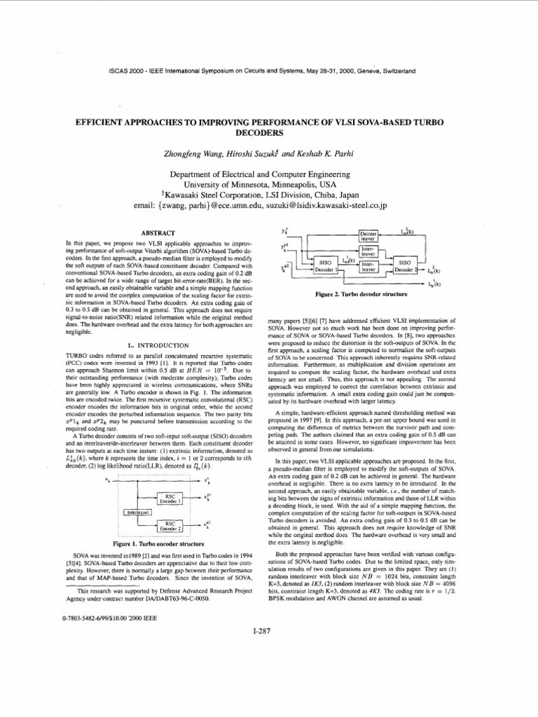 VLSI Turbo Decoder Performance Boost | PDF | Telecommunications ...