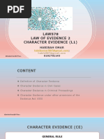 Character Evidence Chart | PDF | Witness Impeachment | Evidence (Law)
