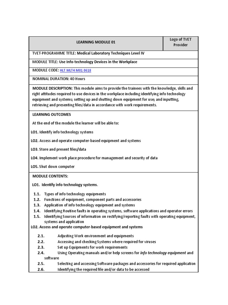 Learning Module 01 | PDF | Computer File | Operating System