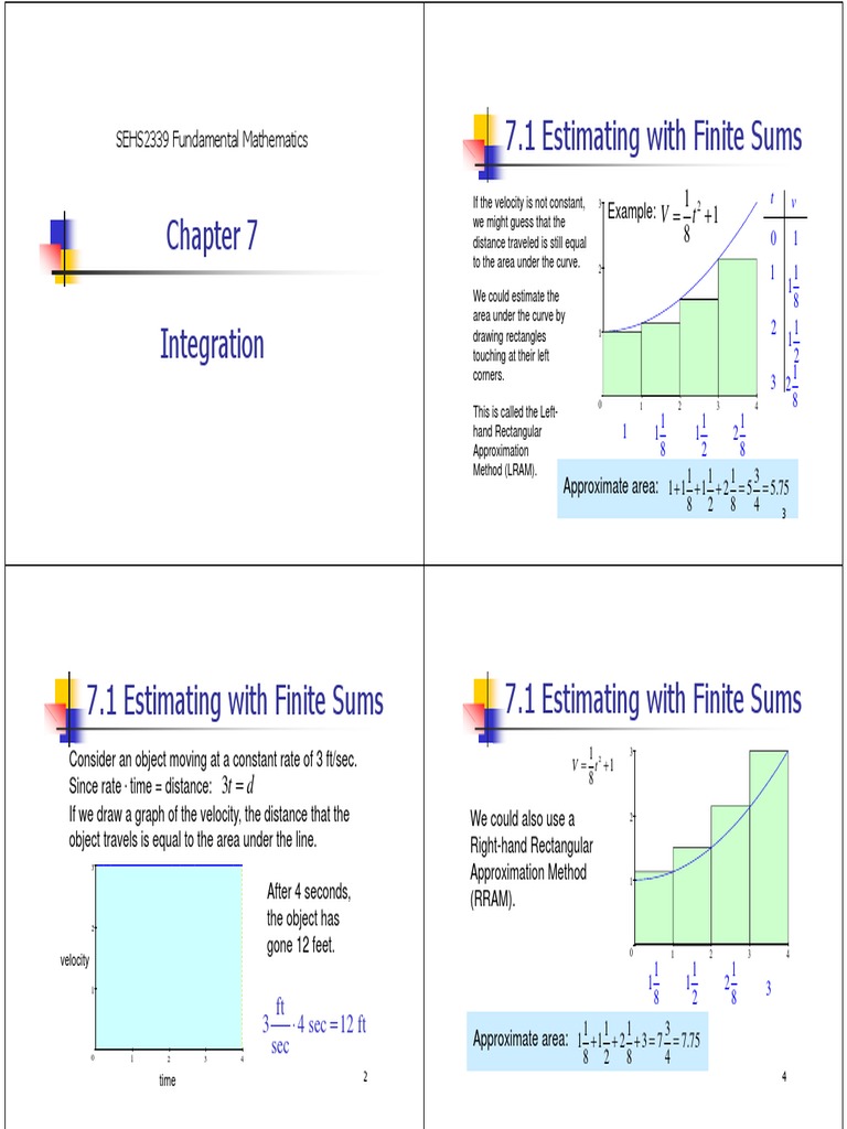 Ch7 Integration (For Printing) | PDF | Integral | Interval (Mathematics)