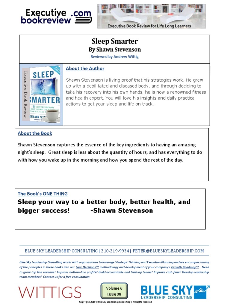 Sleep Smarter: by Shawn Stevenson | PDF | Sleep | Nature