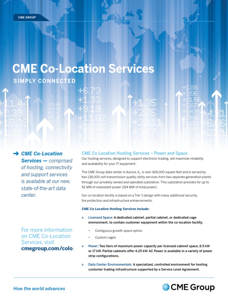 CME Co Location Services Overview | PDF | Chicago Mercantile Exchange ...