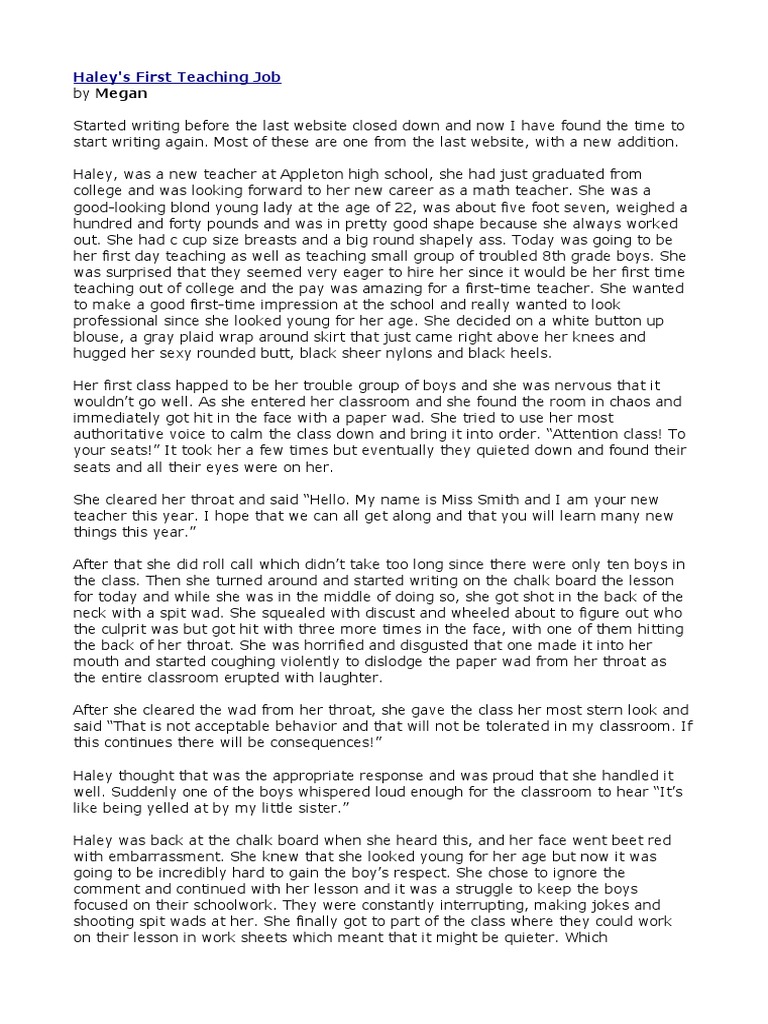 Haley's First Teaching Job | PDF | Clothing