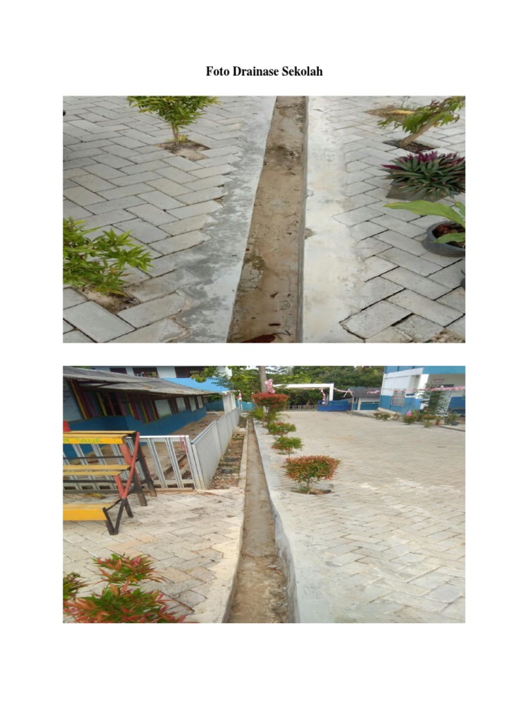 Foto Kondisi Drainase Sekolah | PDF
