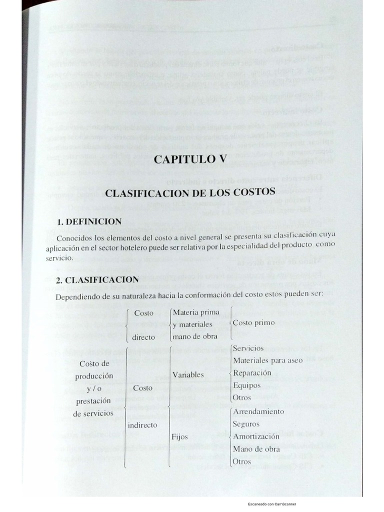 Capitulo 5 - Costos Aplicados A Hoteles y Restaurantes | PDF